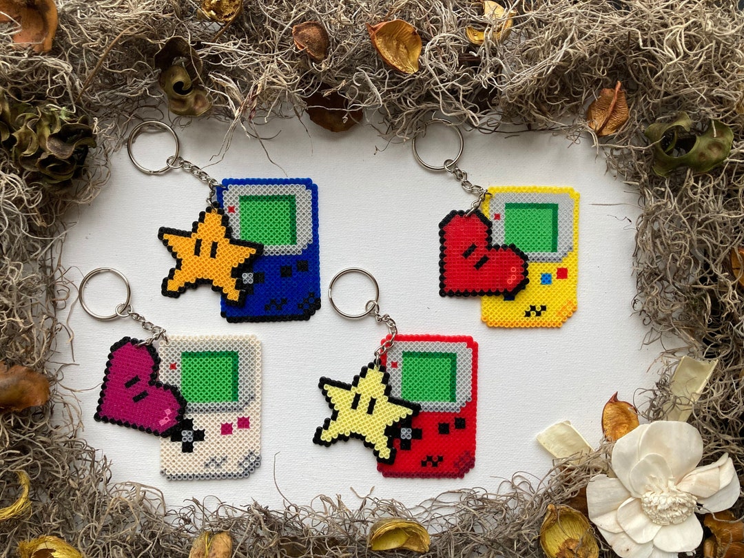 Gameboy Original Keychain | Mini Perler Beads - Etsy