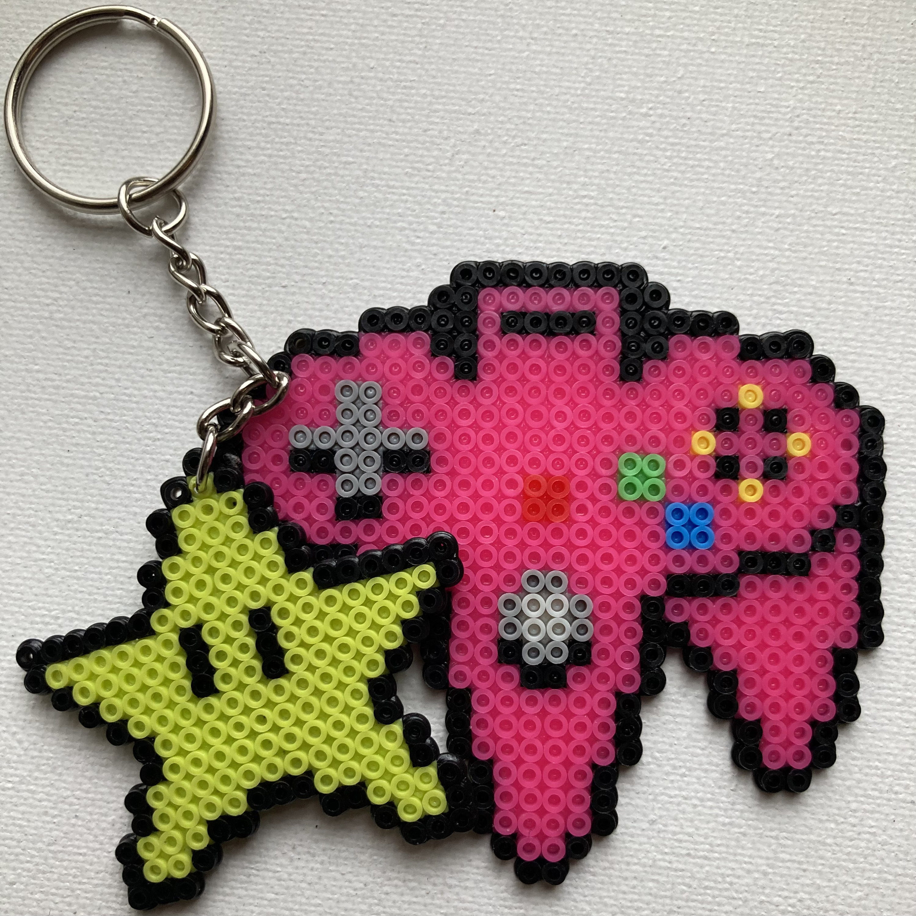 Nintendo 64 Controller Keychain | Mini Perler Beads - Etsy