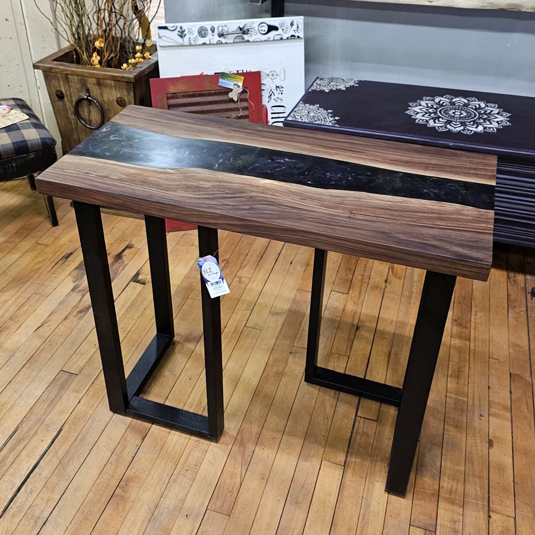 Black Walnut River Table Walnut Live Edge Table Resin River Table Epoxy ...
