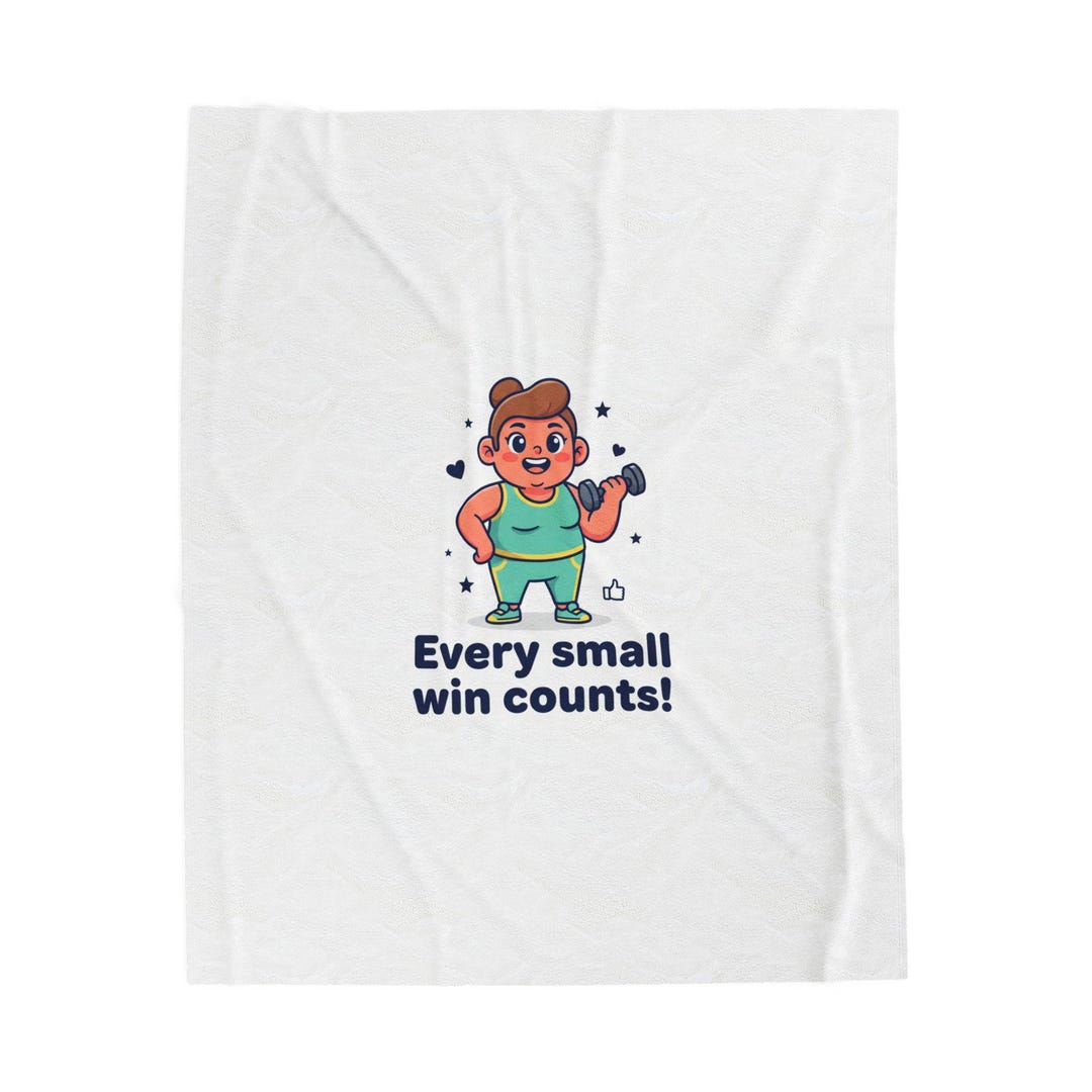 Every Small Win Counts Plush Blanket | Gym Comeback, Start Small ...