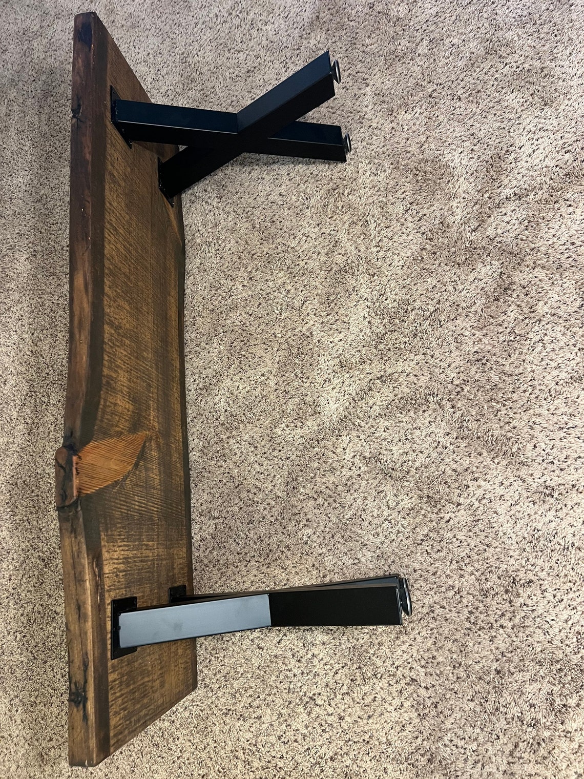 Rough Sawn Fractal Patterned Bench / Rustic Bench / Bench With X Legs / Lightning Burned Bench ...