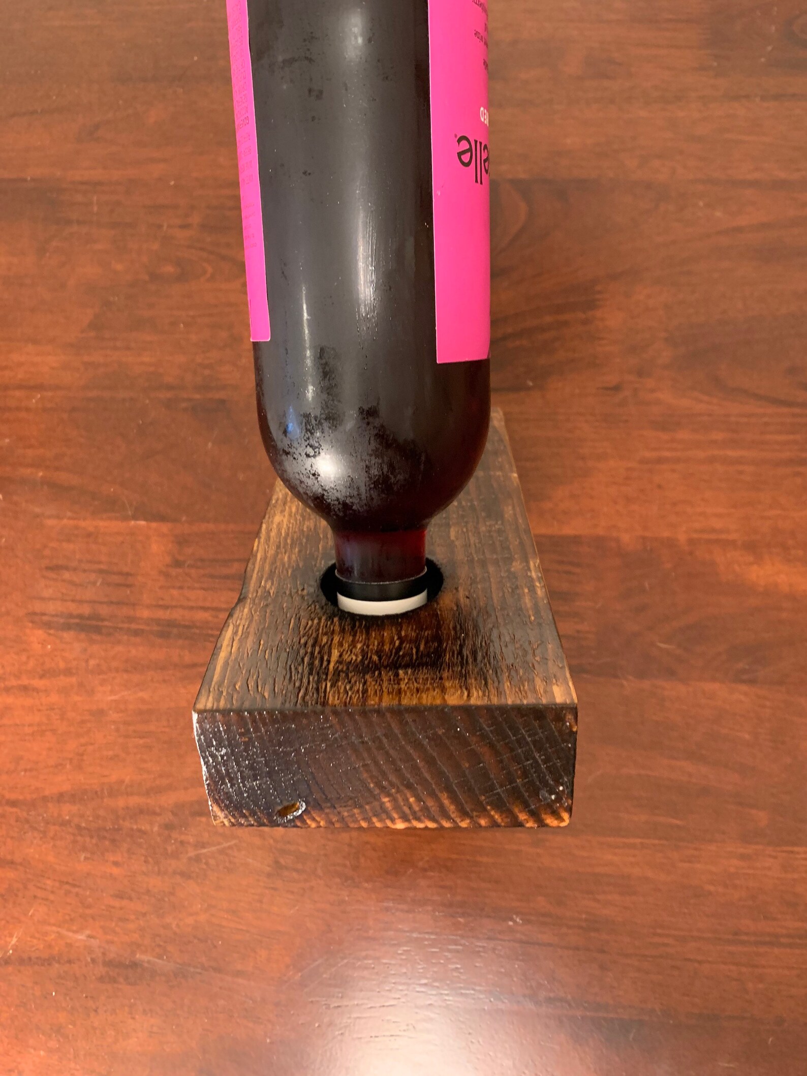 Rustic Wine Holder / Wooden Wine Holder / Rough Sawn Wine Holder ...