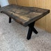 Rough Sawn Fractal Patterned Bench / Rustic Bench / Bench With X Legs ...