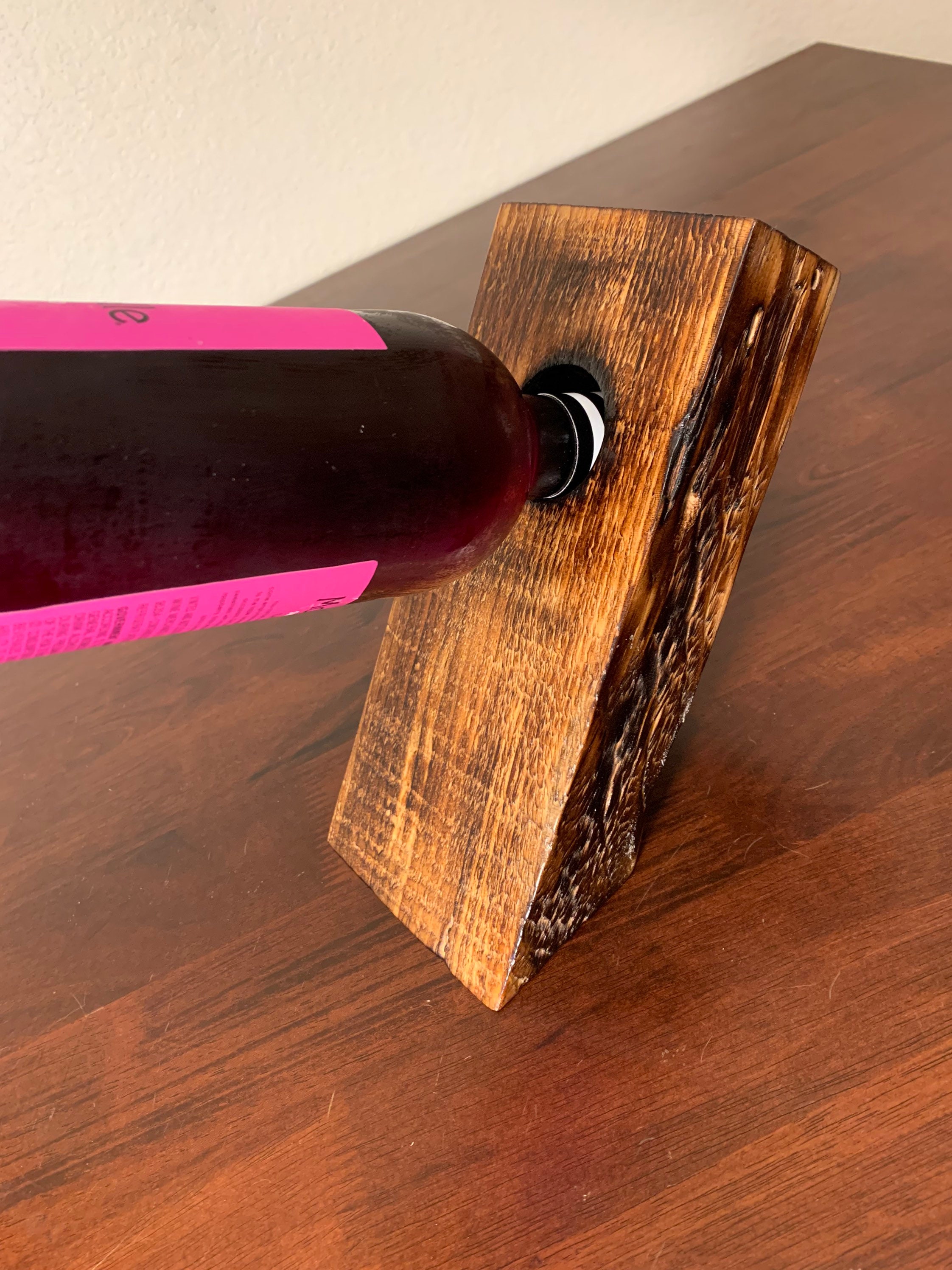 Rustic Wine Holder / Wooden Wine Holder / Rough Sawn Wine Holder ...