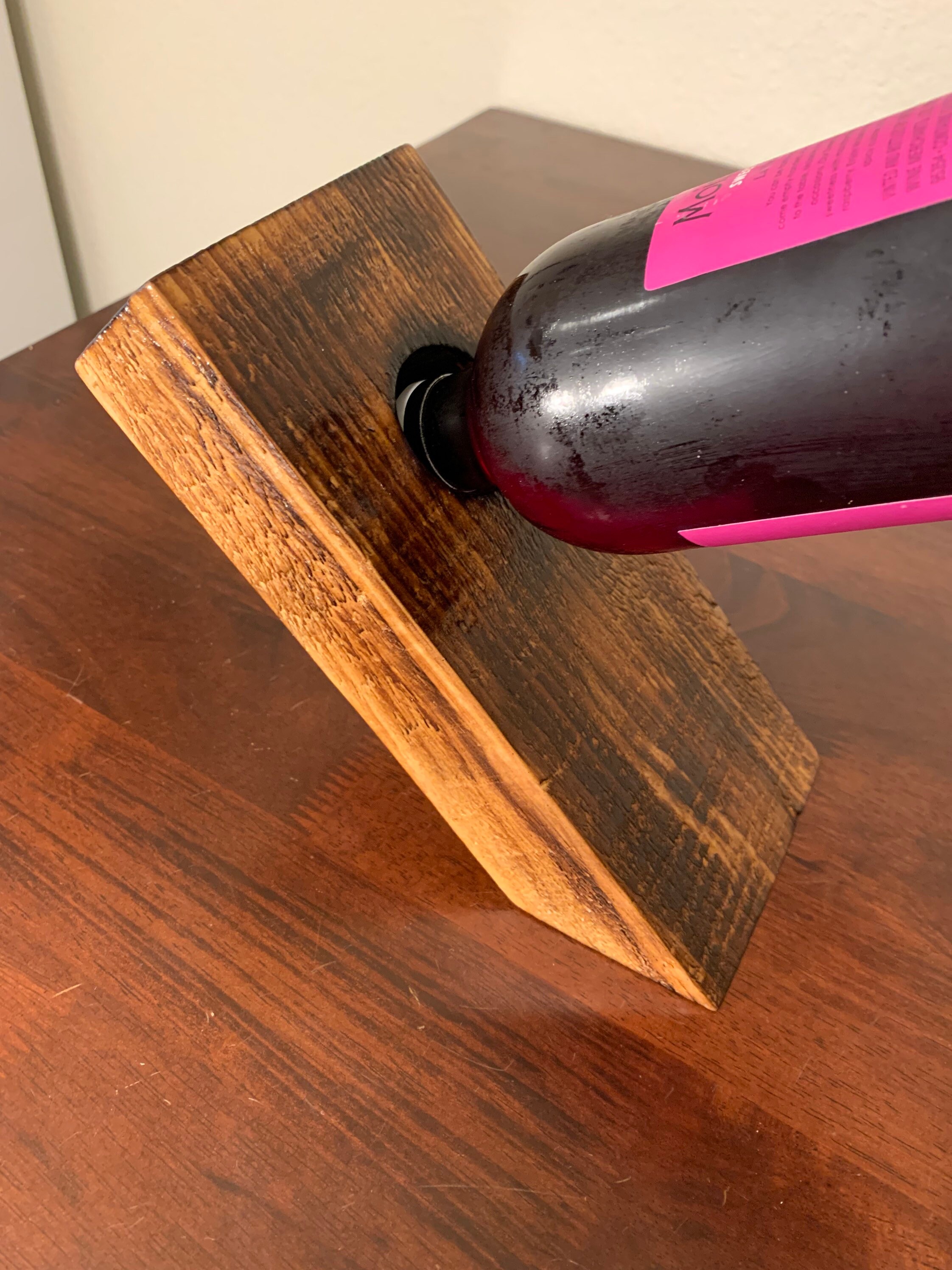 Rustic Wine Holder / Wooden Wine Holder / Rough Sawn Wine Holder ...