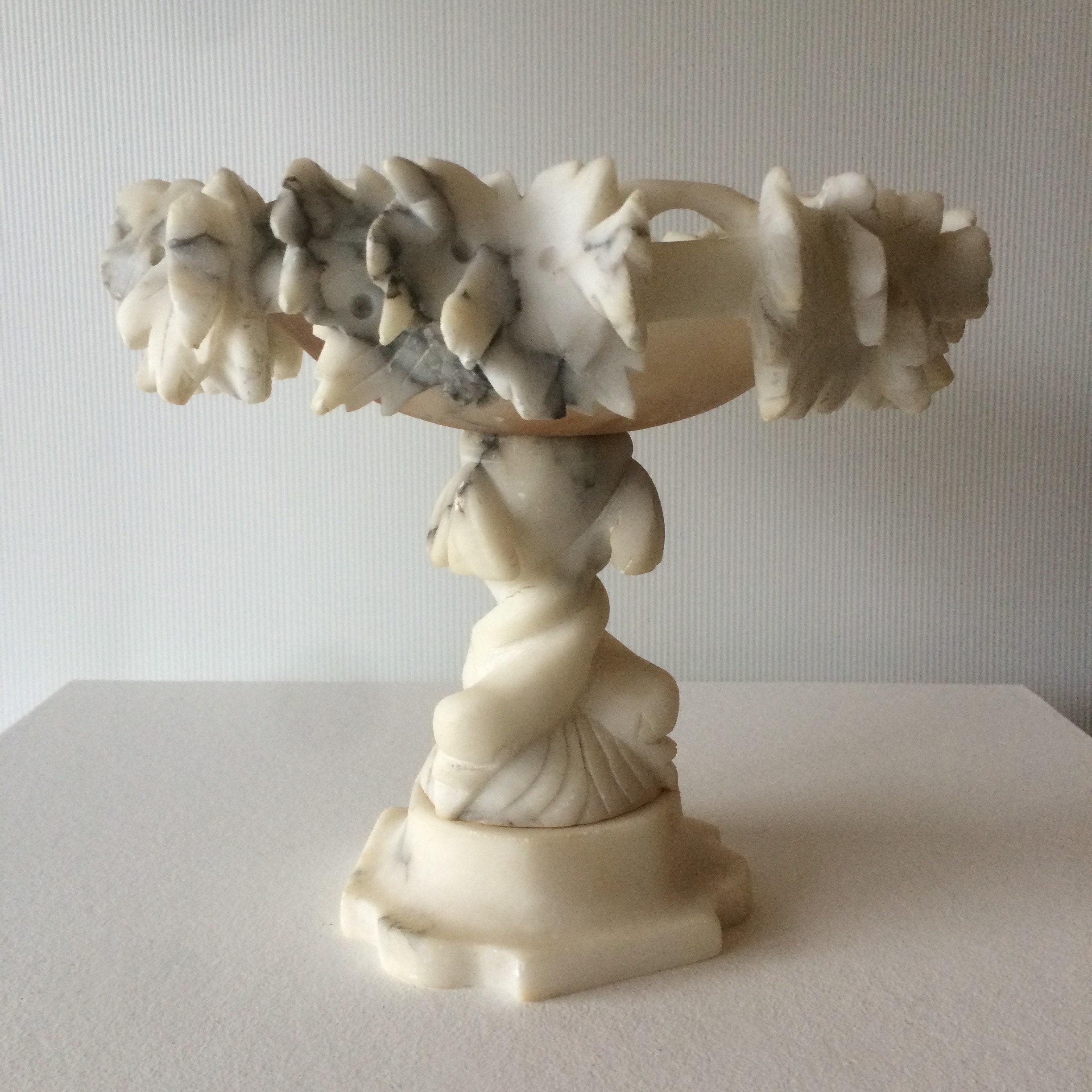 Antique Hand Carved Italian Alabaster Tazza 1800s Italy NORDIC Antiques ...