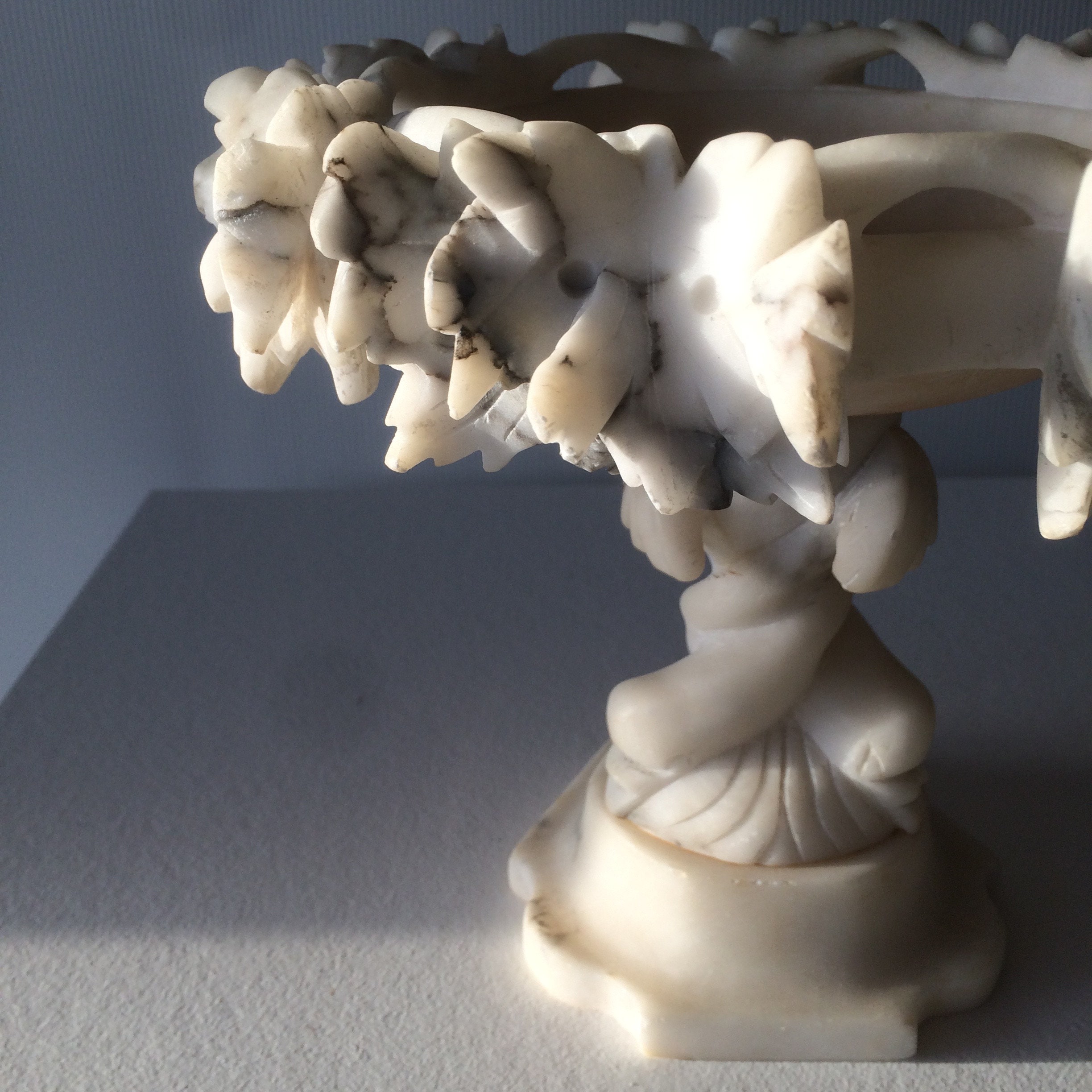 Antique Hand Carved Italian Alabaster Tazza | 1800s | Italy | NORDIC ...