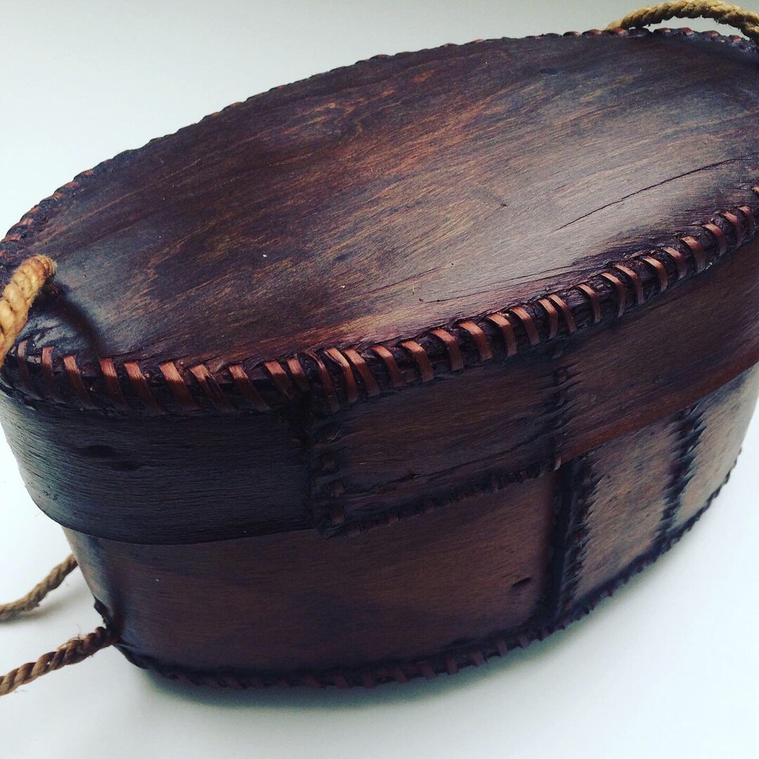 Antique Tejne | Svepask | Oval Bent Wood Box | 1700s | Sweden | NORDIC ...