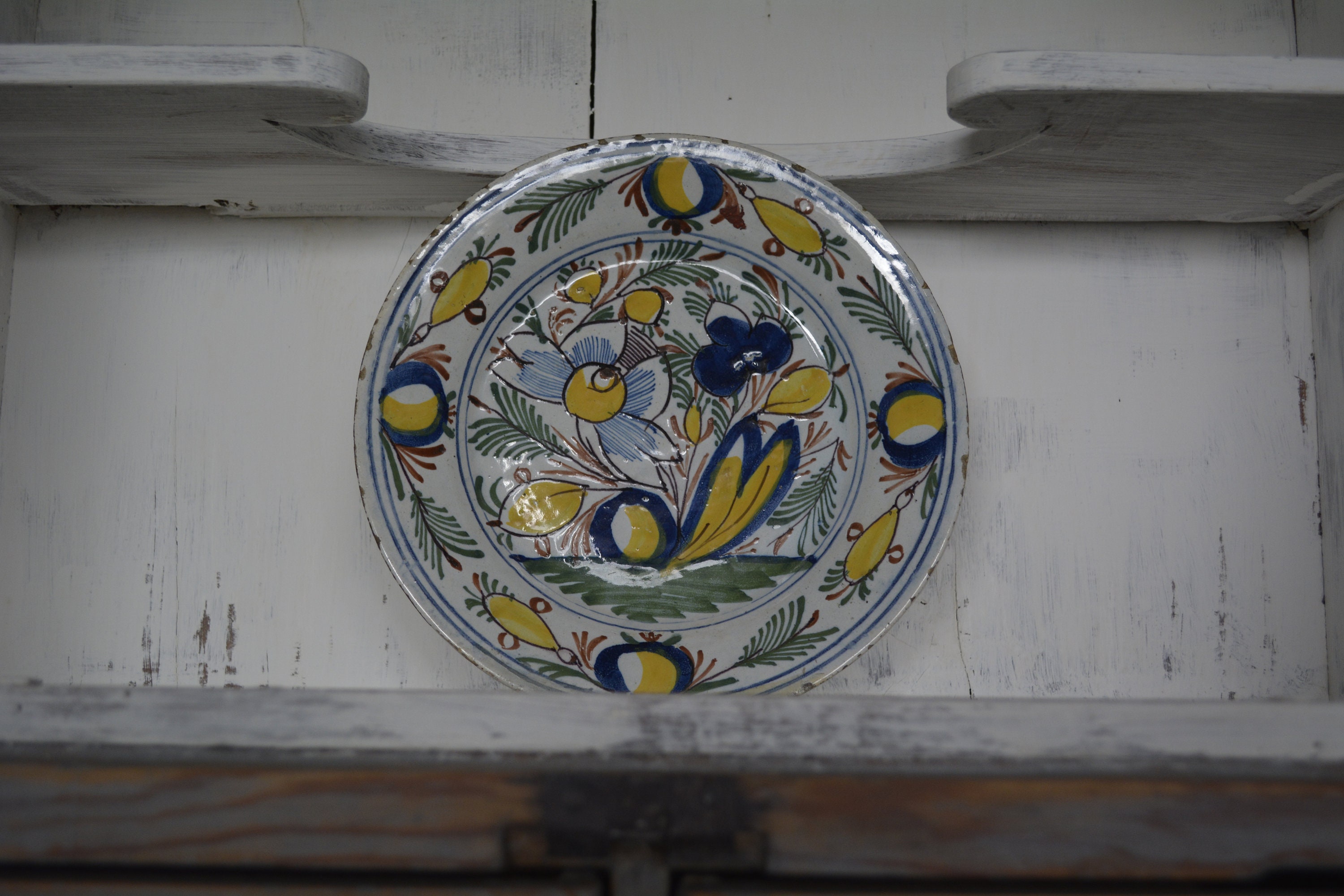 Antique - Dutch Delft Polycrome Dish - 1700s - Holland - NORDIC ...