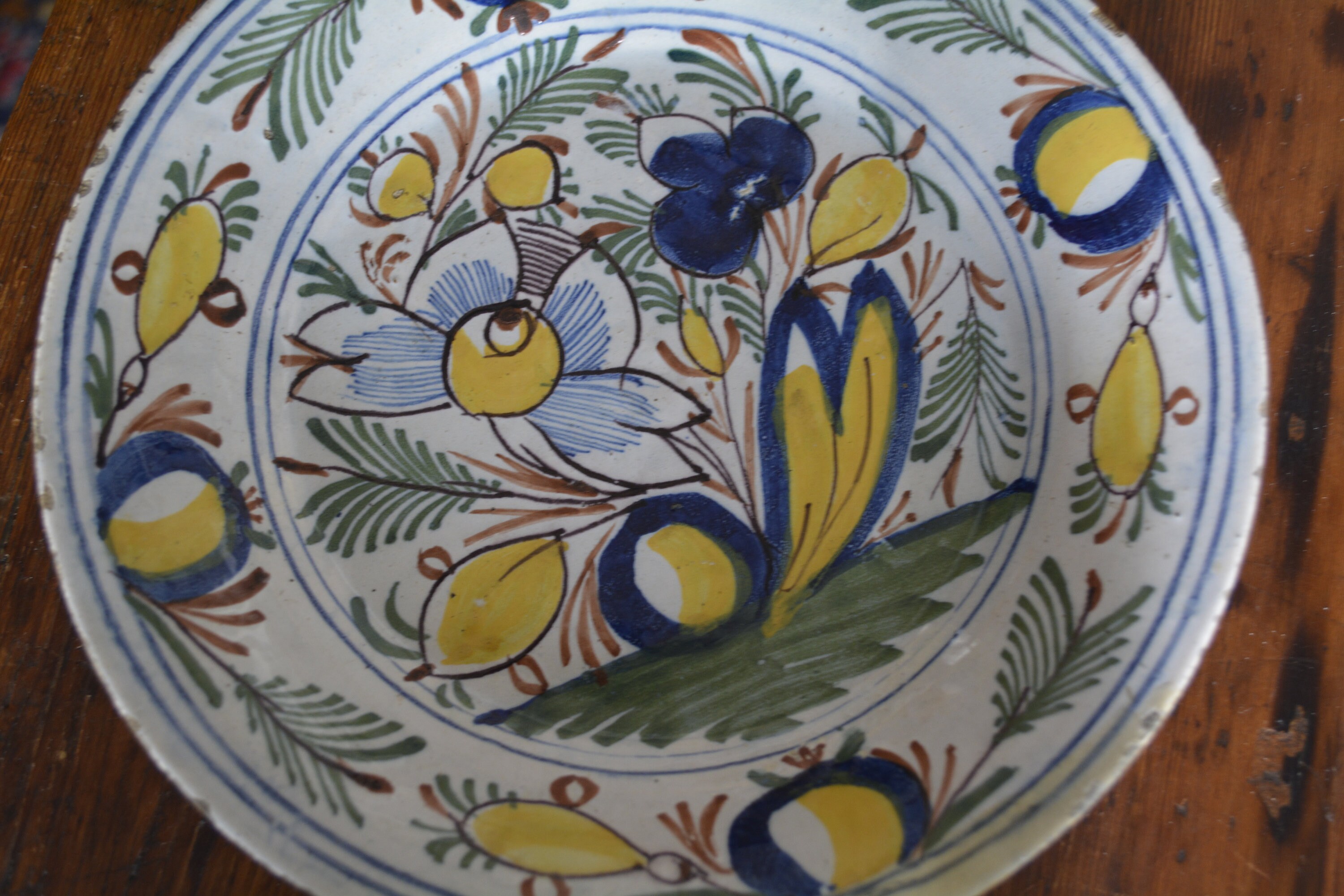 Antique - Dutch Delft Polycrome Dish - 1700s - Holland - NORDIC ...