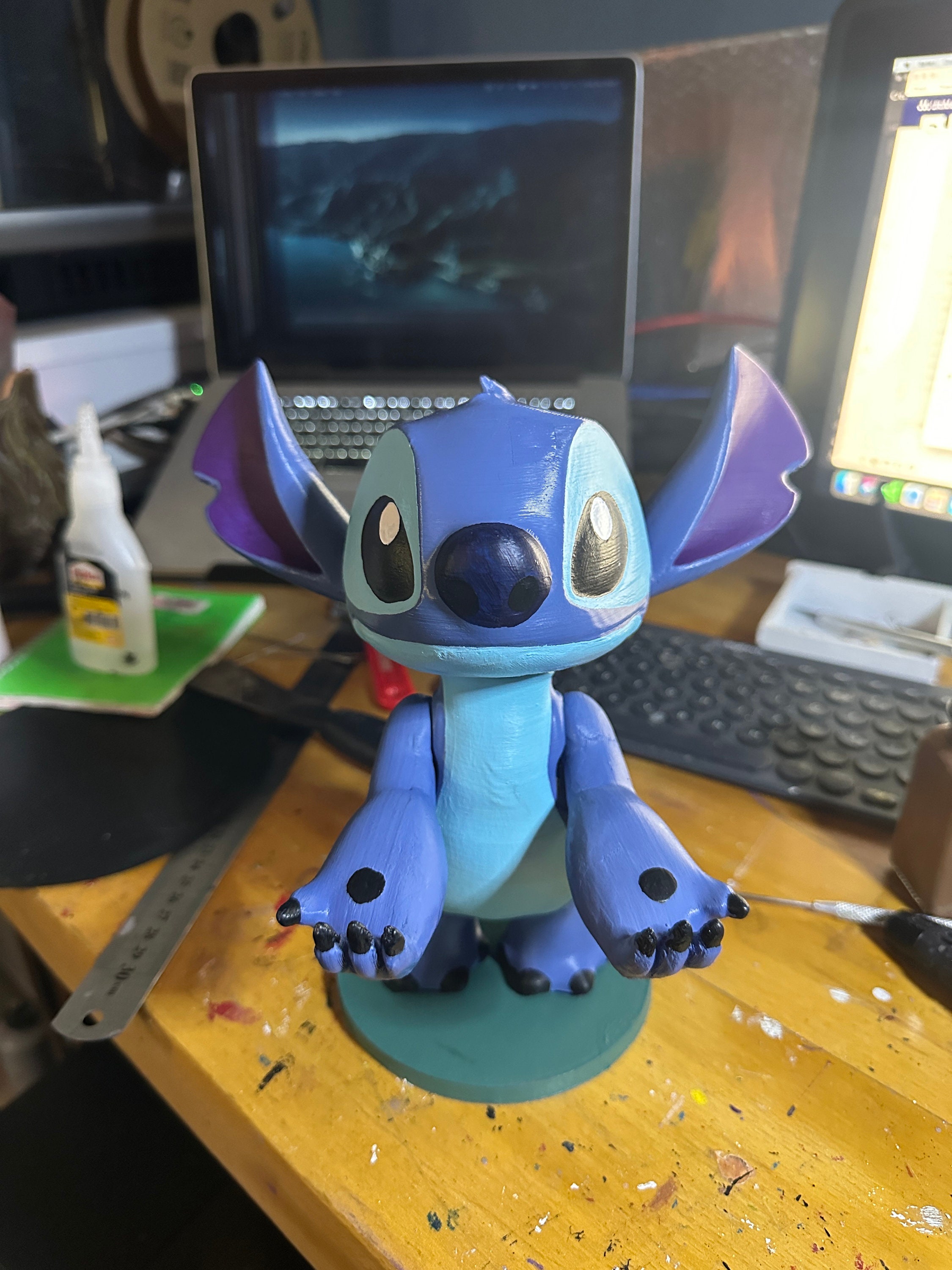 Stitch , Phone Holder, Joystick Holder, Controller Stand, Room Decor ...