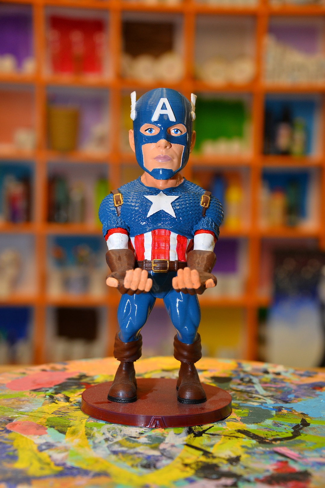 Captain America Marvel Phone Holder, Joystick Holder, Controller Stand ...