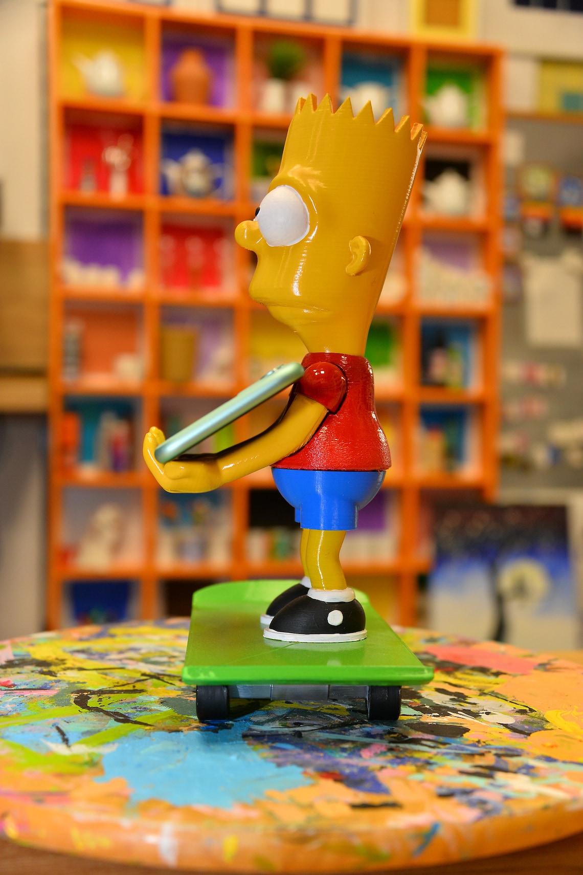 Simpsons Bart Simpson 3d Figures, Phone Holder, Joystick Holder ...