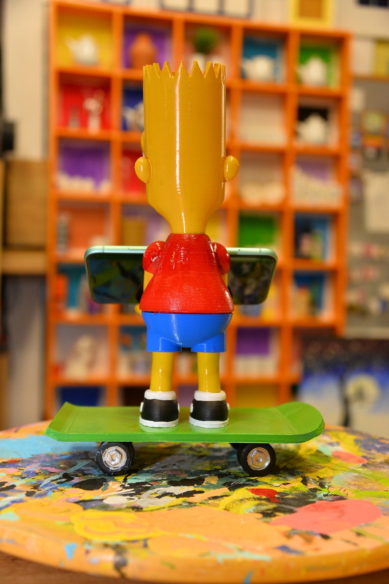 Simpsons Bart Simpson 3d Figures Phone Holder Joystick - Etsy