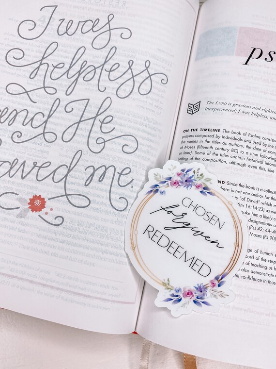 Chosen Forgiven Redeemed Sticker | Etsy