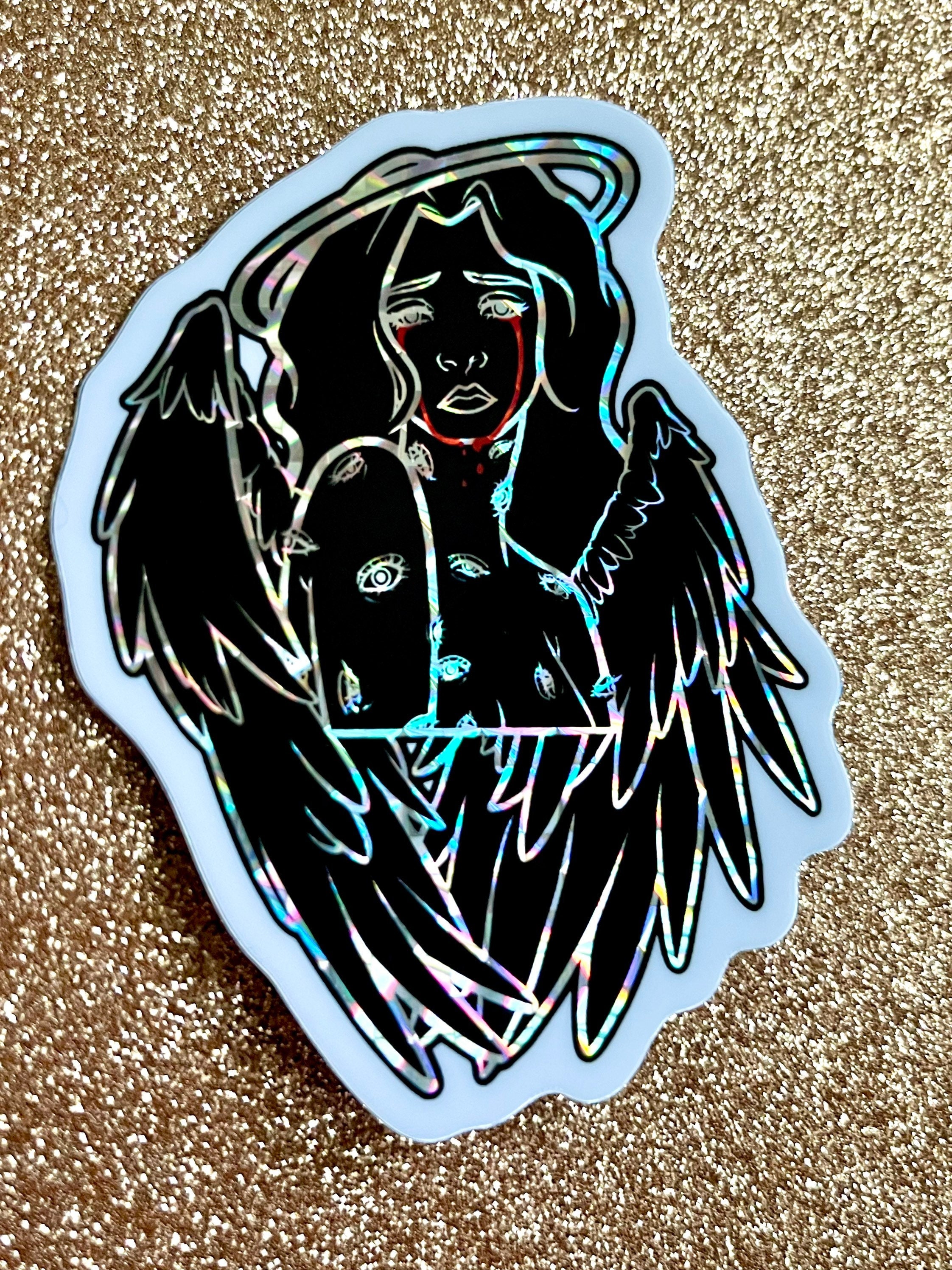 Holographic Angel Stickers Rainbow Prism Holographic Vinyl - Etsy