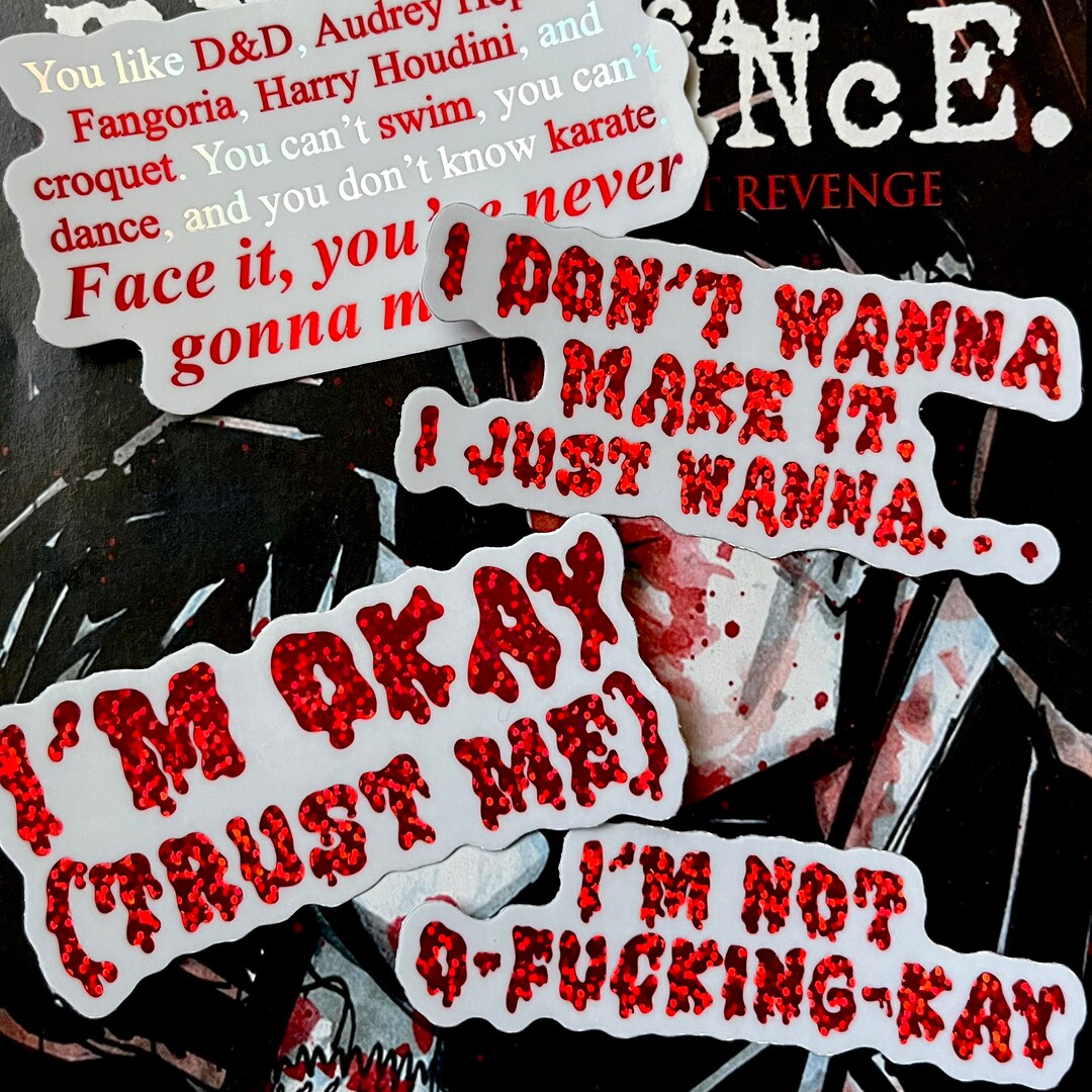 MCR Holographic Sticker | Song Lyric Sticker | My Chemical Romance ...