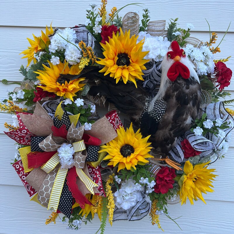 Rooster Wreath - Etsy