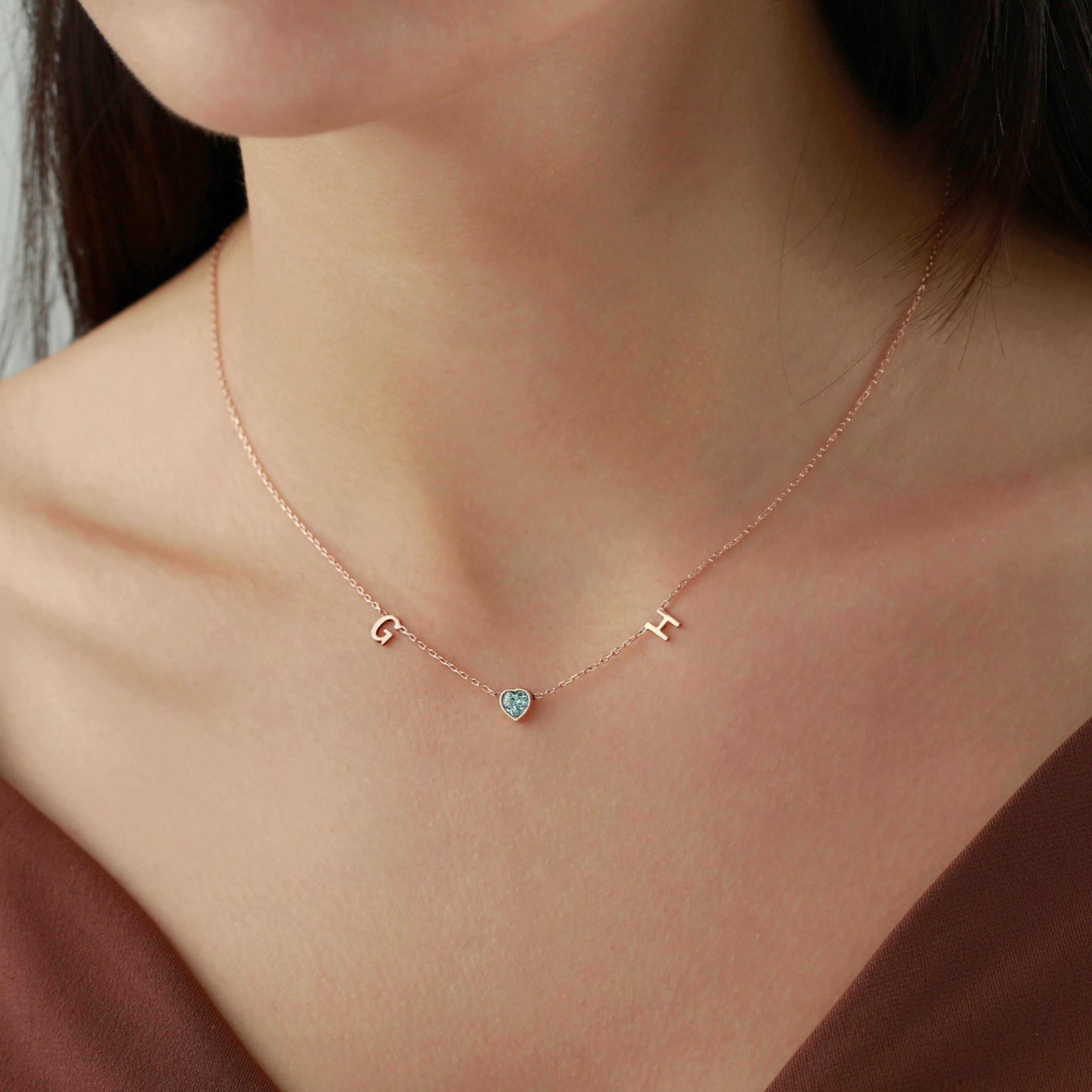 Personalized Birthstone Necklace Birthstone Gift Family | Etsy