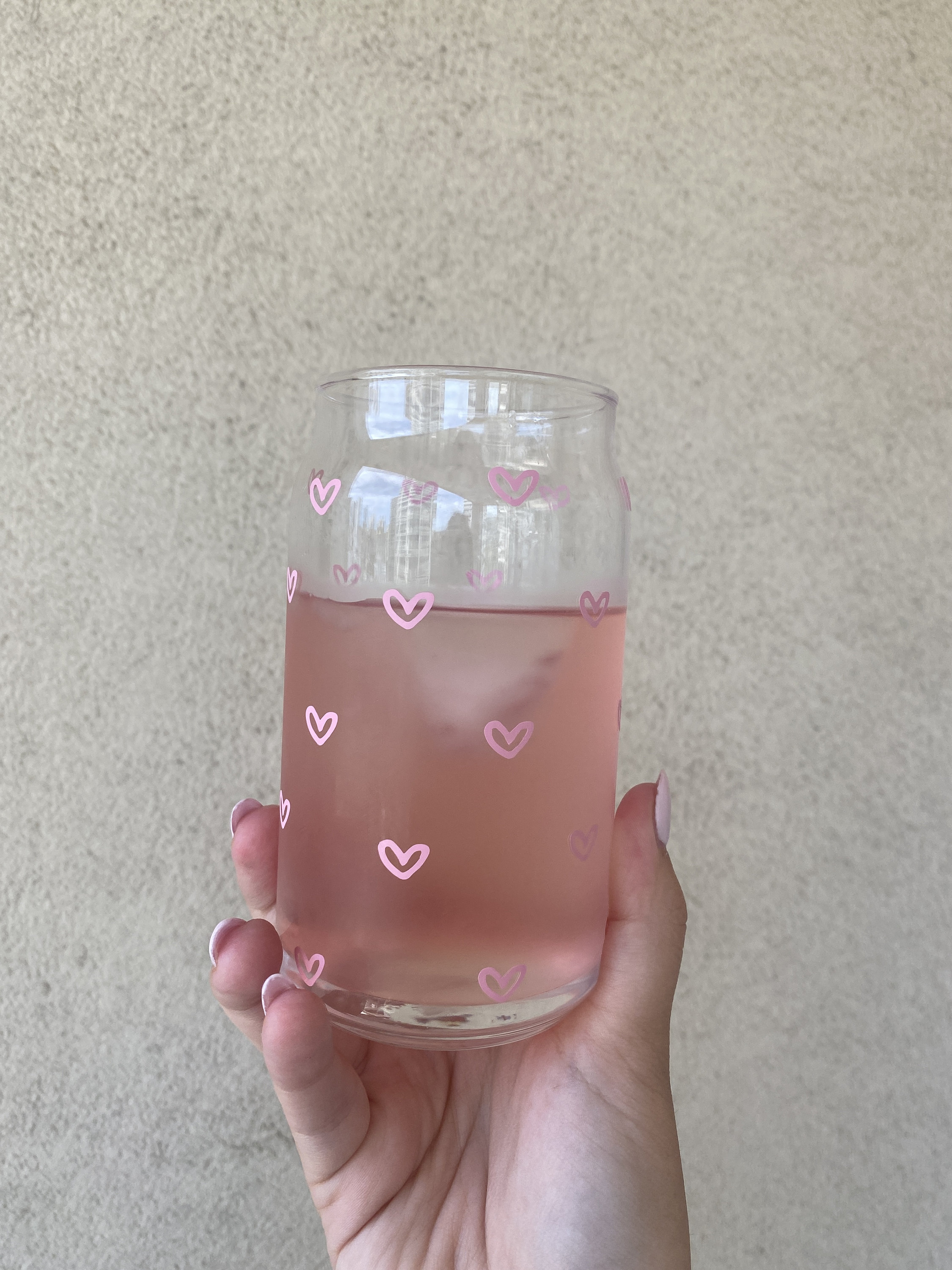 Heart Beer Glass Cup Pink Heart Beer Glass Cup Trendy Cups - Etsy
