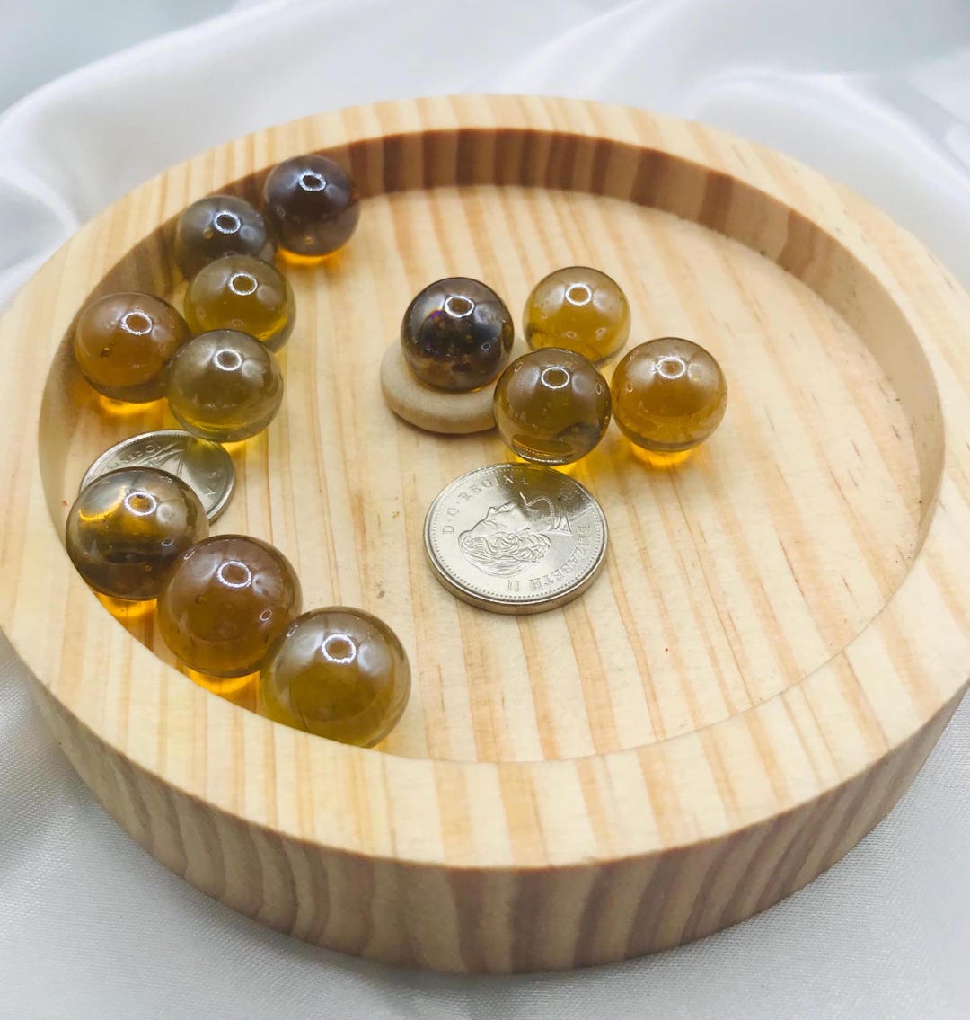 YELLOW Glass Marbles - 14mm Honey Gold Glass Gems - Craft Supplies - Etsy