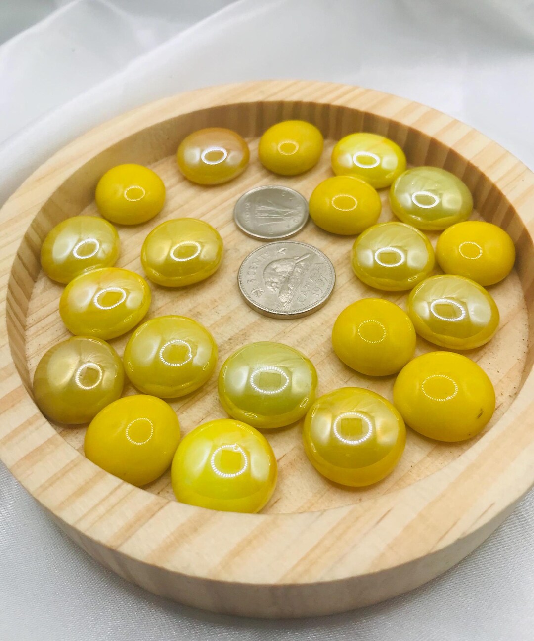 Bulk YELLOW Glass Cabochons Gems / Shiny Pebbles GLASS GEMS Craft ...