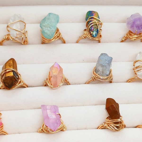 Raw Crystal Ring - Etsy