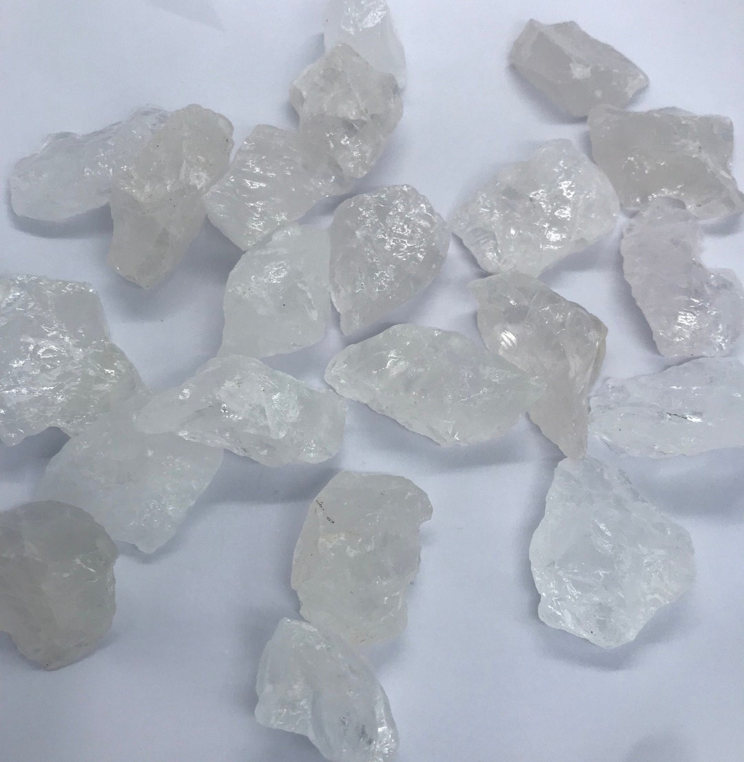 CLEAR CRYSTAL Quartz Stone Natural RAW Translucent Gemstone Craft ...