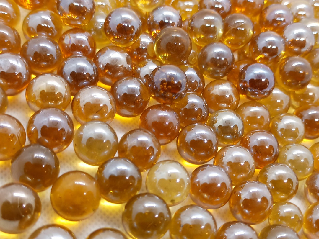 6 Pcs HONEY Yellow Marbles Honey Gold Glass Gems Craft Supplies - Etsy