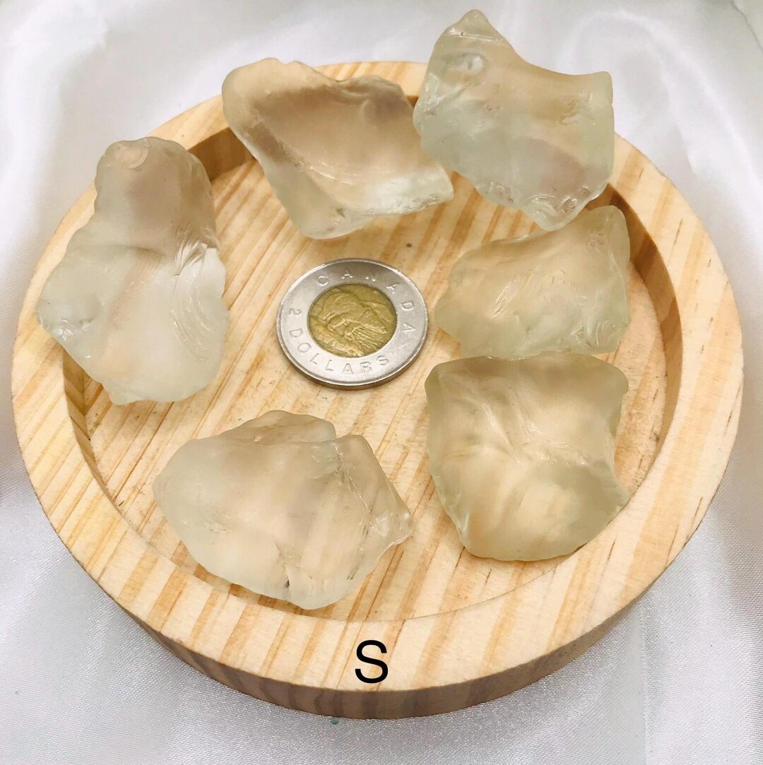 CLEAR FROSTED Glass Chunk - Large Clear Frosted Vintage Glass ...