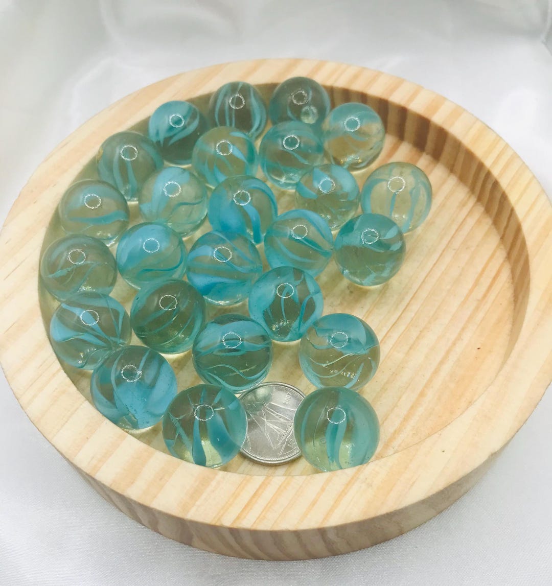 Sky BLUE Swirl CAGE Glass Marbles - Cat's Eye Glass Ball GEMS ...