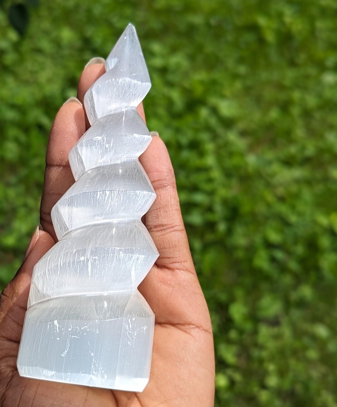 SELENITE Crystal, Polished Unicorn Selenite - Natural Unicorn Horn ...