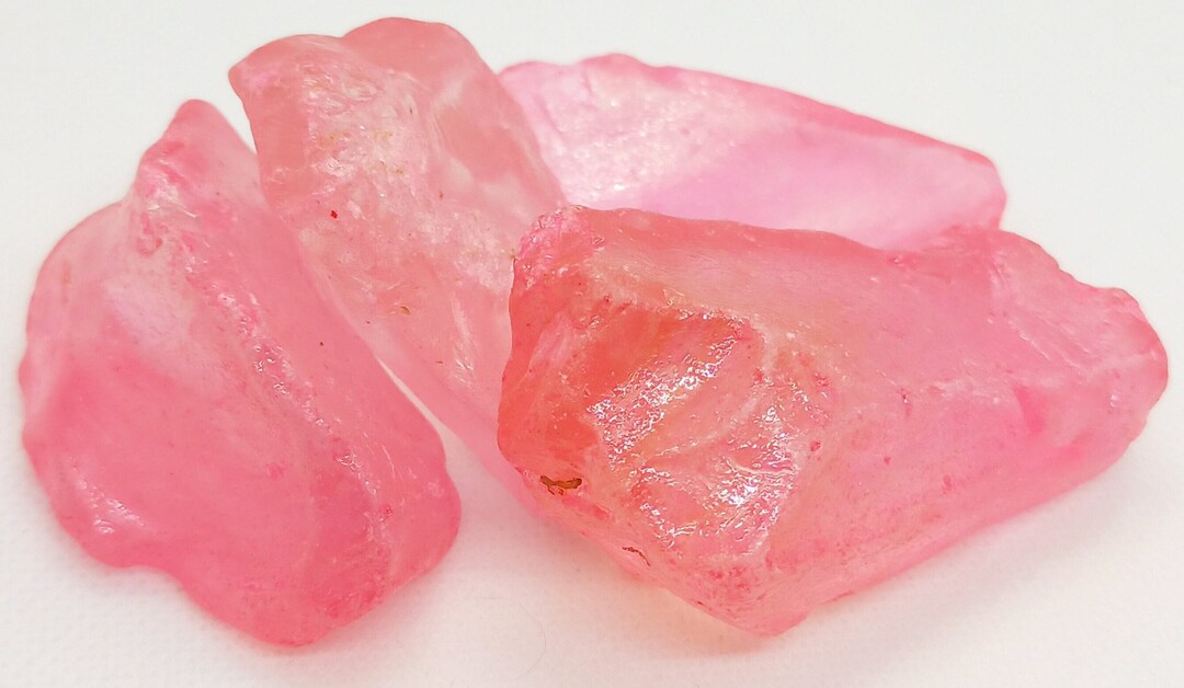 PINK Obsidian Sea Glass Gems Raw Material Craft Supplies - Etsy