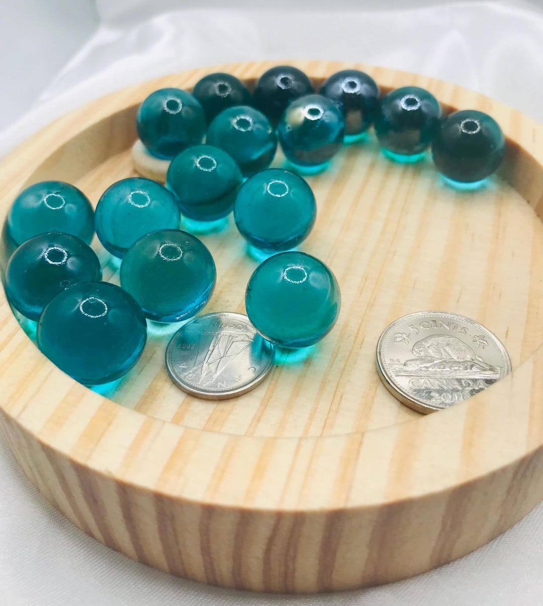 TURQUOISE Glass Marbles - Vintage 15mm Teal Glass Sphere - Craft ...