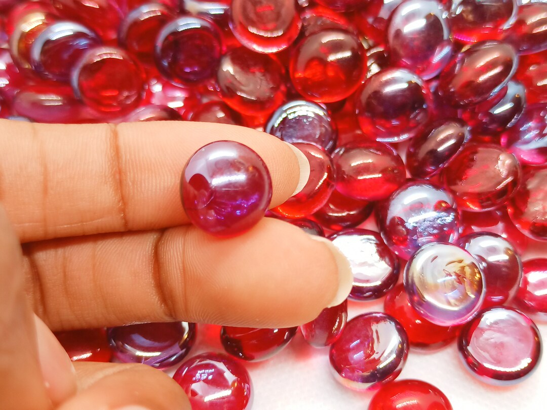 12mm Red Clear Cabochons/pebbles GLASS GEMS 5pcs - Etsy