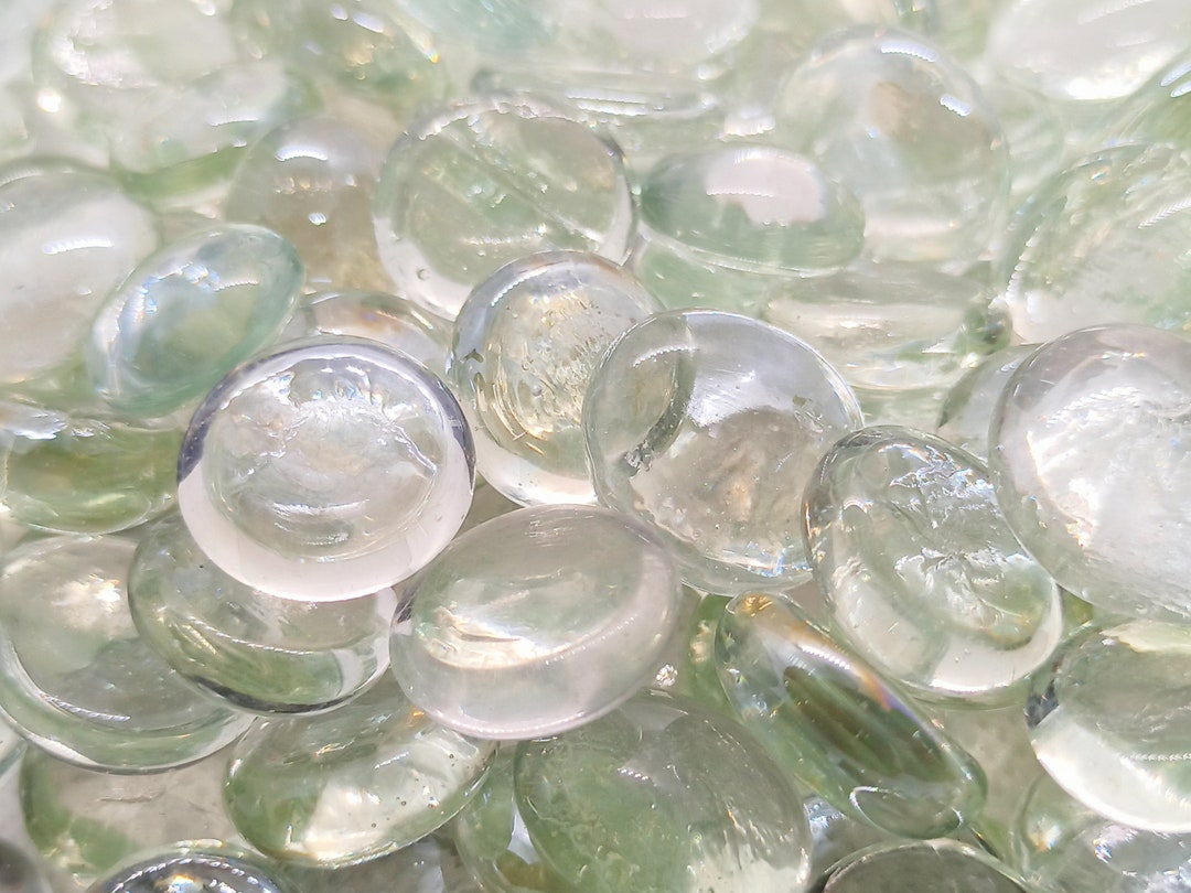 10 TRANSLUCENT Cabochons / CLEAR Pebbles Glass GEMS Craft Supplies - Etsy