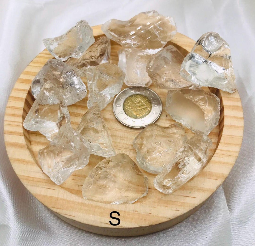 CLEAR Glass Gem - CLEAR Large Chunk Glass - Raw Material - Vintage ...