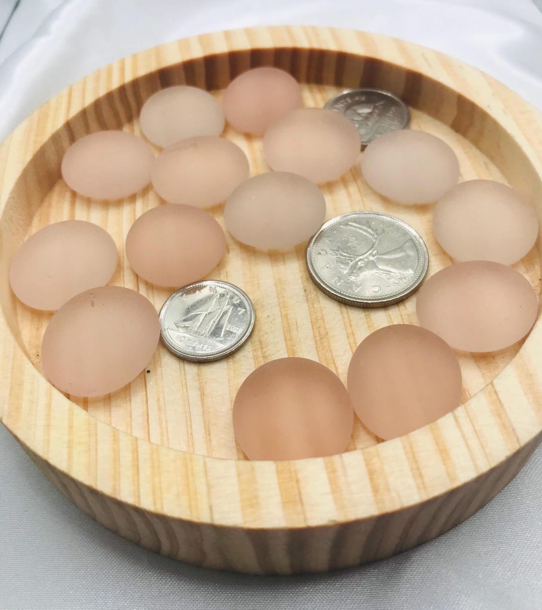 PINK Recycled Glass GEMS - Vintage Frosted Glass Pebbles - Craft ...