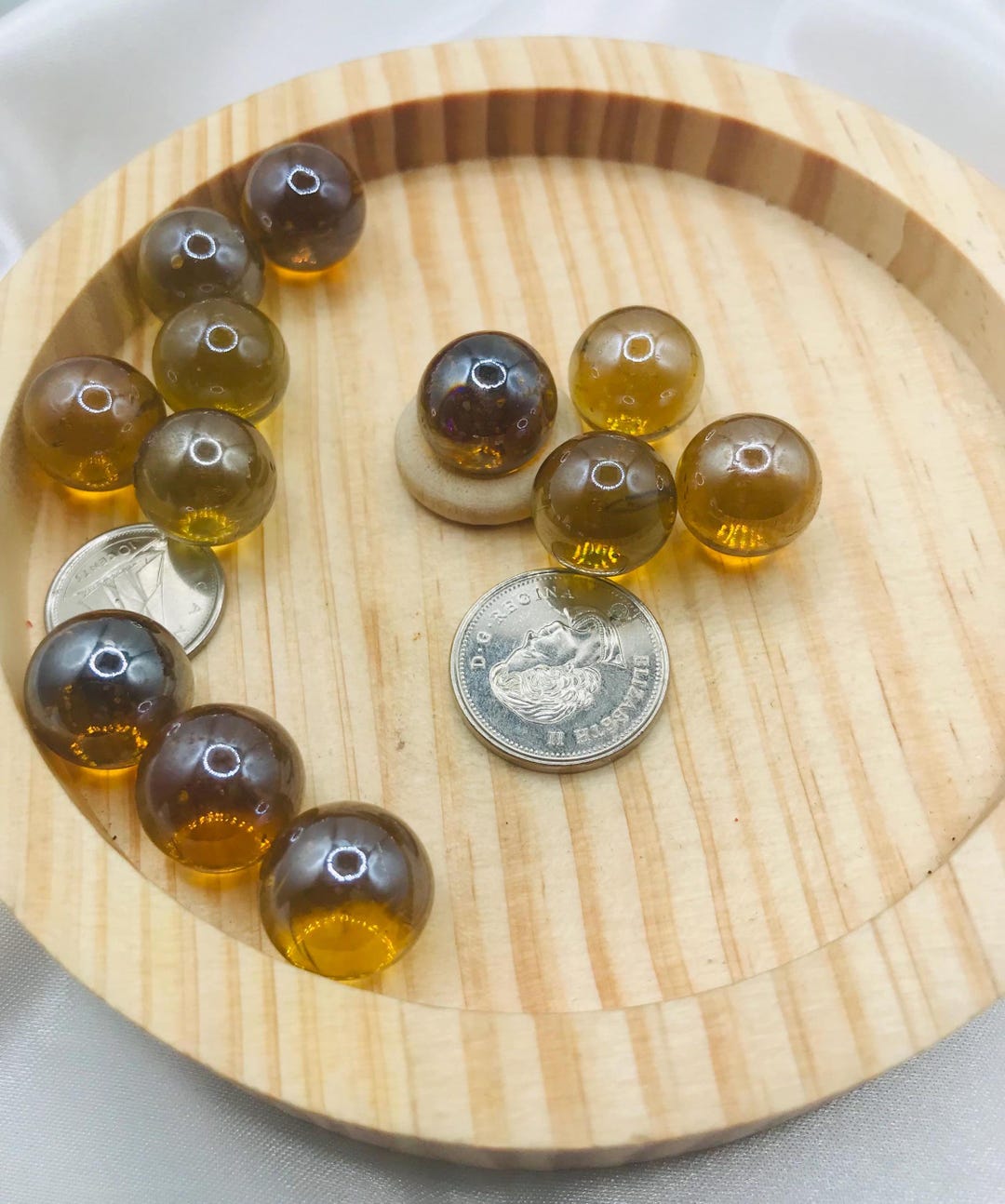 10 YELLOW Glass Marbles 15mm Honey Gold Glass Gems Craft Supplies - Etsy