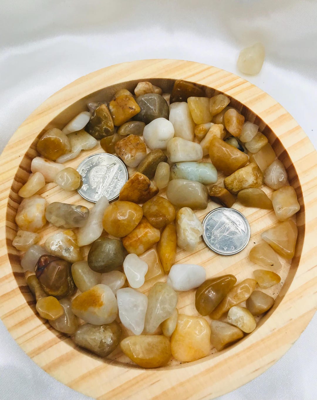 40g/100g JADE CRYSTAL Quartz - YELLOW Jade Tumbled Pebbles - Healing Crystals - Craft Supplies ...