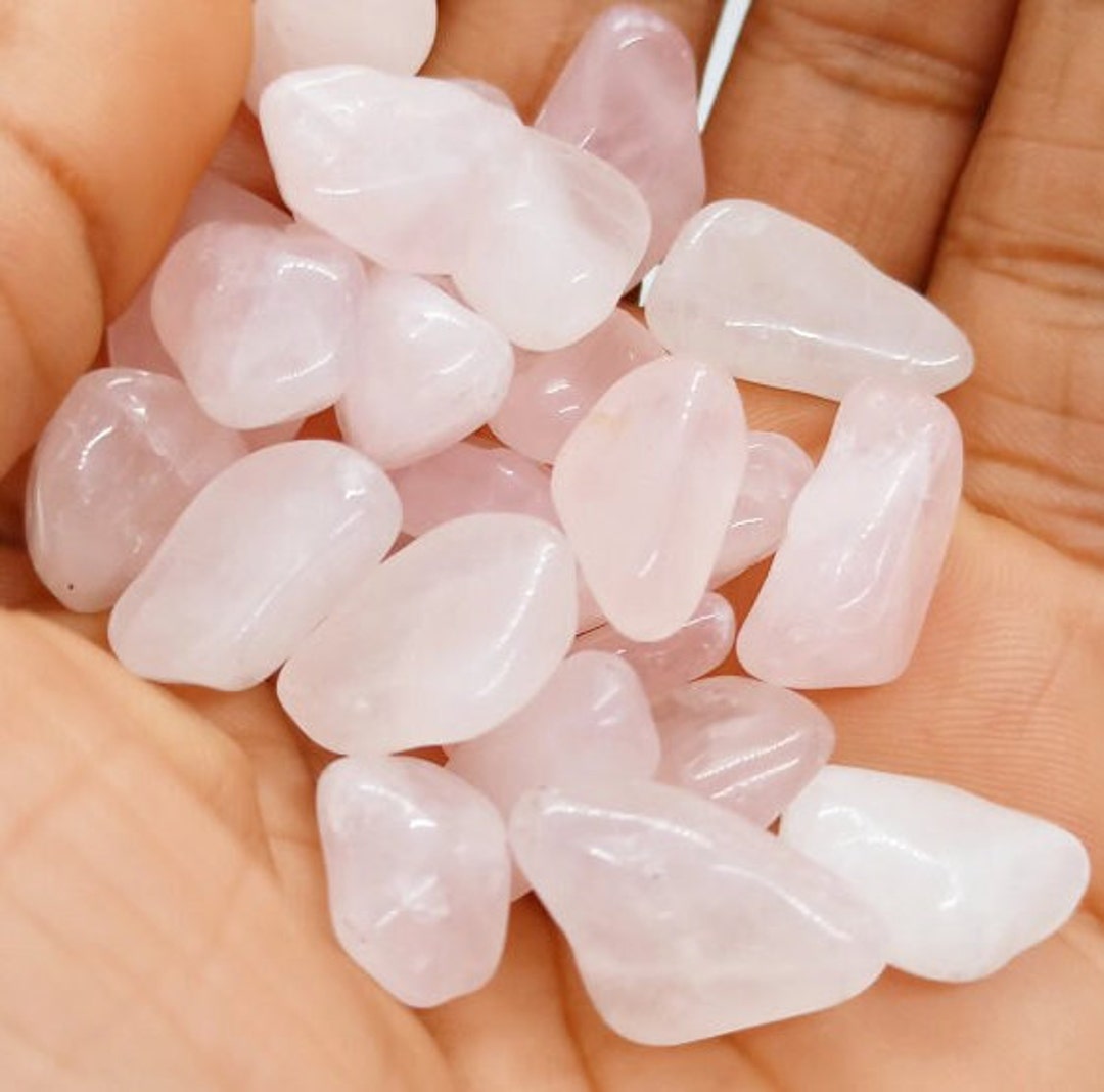 THREE 3 PINK Crystal Quartz Gemstones X-small Tumbled PINK - Etsy