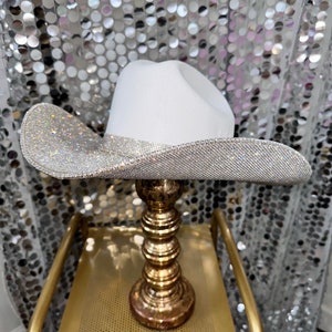 White & Crystal Rhinestone Hat - Etsy