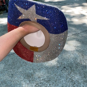 Texas Flag Rhinestone Hat - Etsy