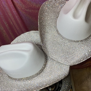 White & Crystal Rhinestone Hat - Etsy
