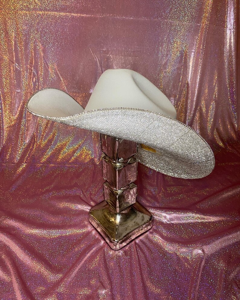 White & Crystal Rhinestone Hat - Etsy