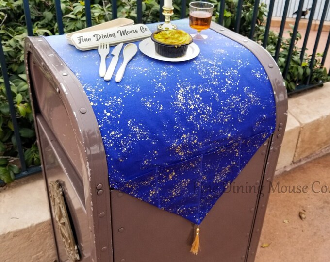 Tablecloth for Disney Trash Cans 50th Anniversary Royal Blue Gold ...