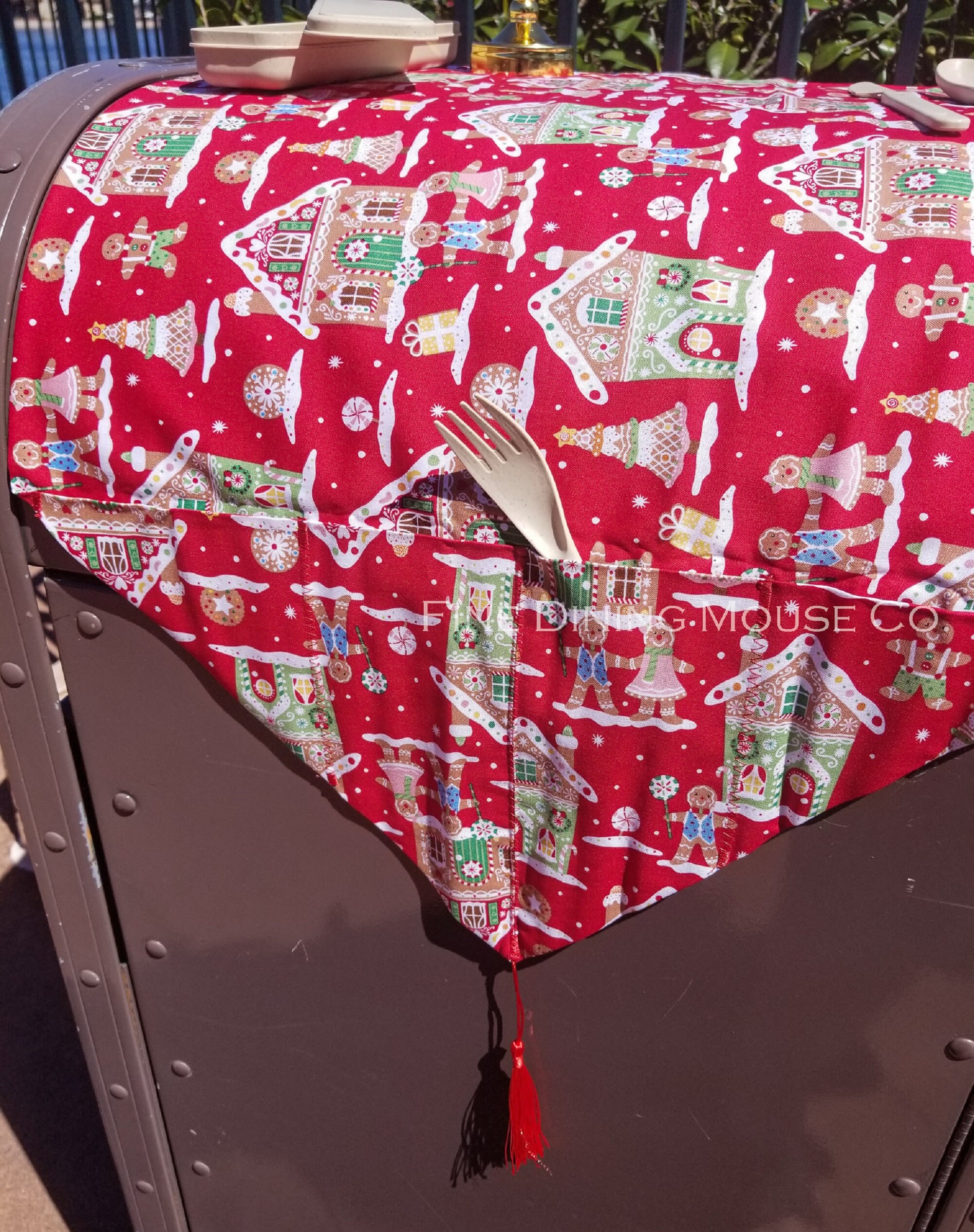 Tablecloth for Disney Trash Cans "gingerbread Dreams" Christmas Holiday ...