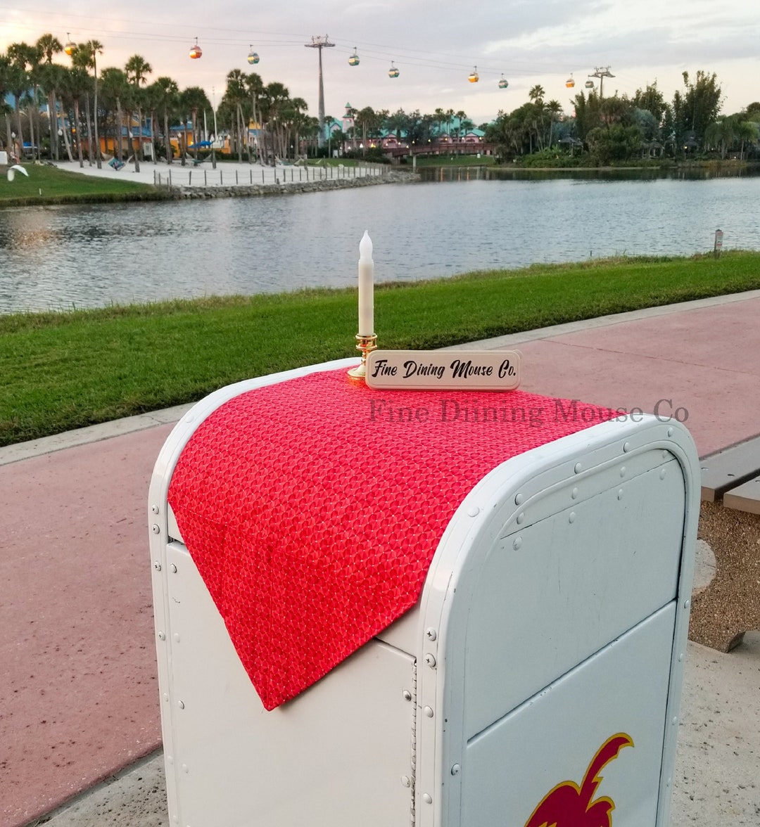 Tablecloth for Disney Trash Cans "red Earth" Fabric Inspired by ...
