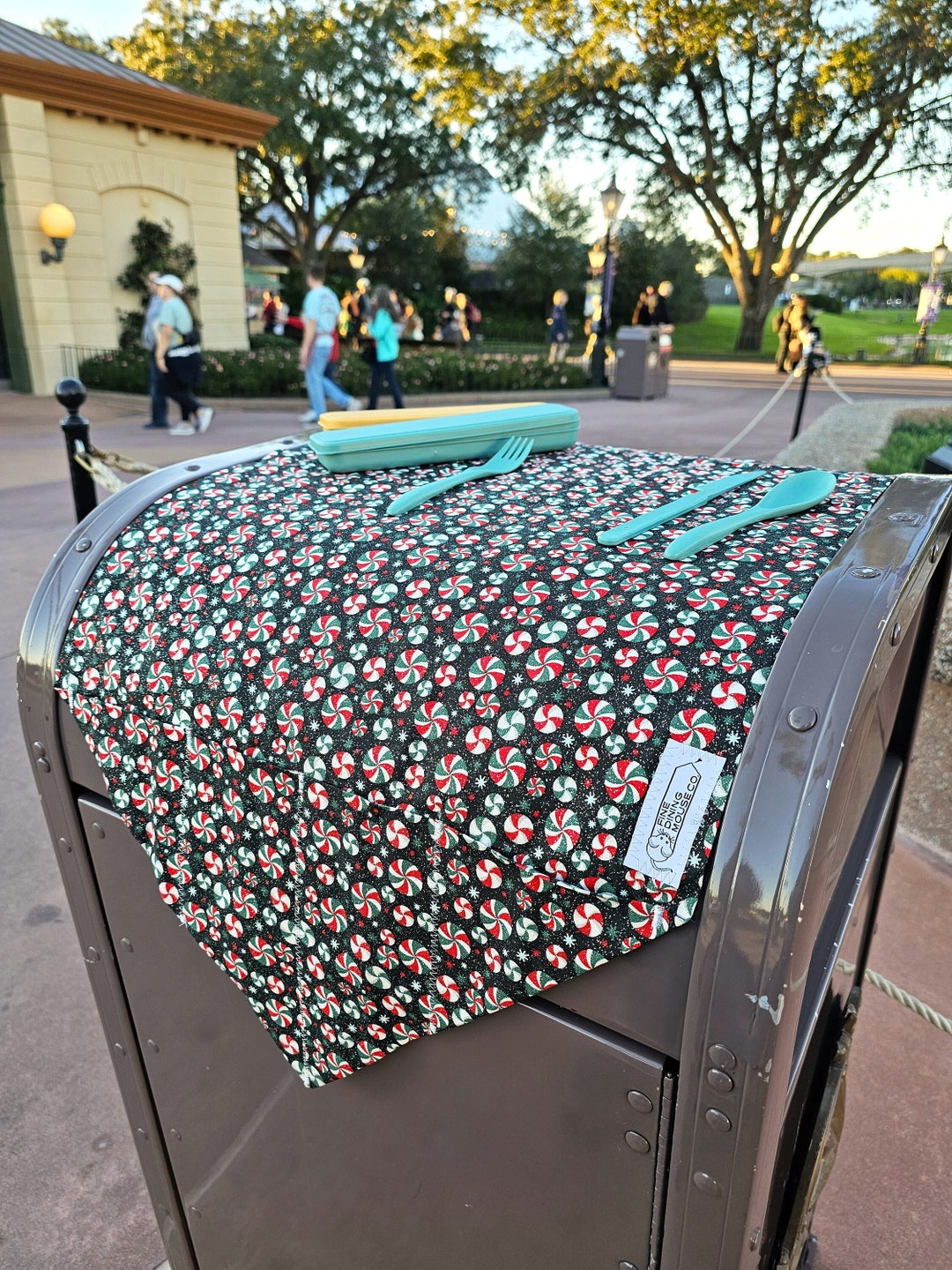Tablecloth for Disney Trash Cans "peppermint Parade" Shimmery Fabric ...