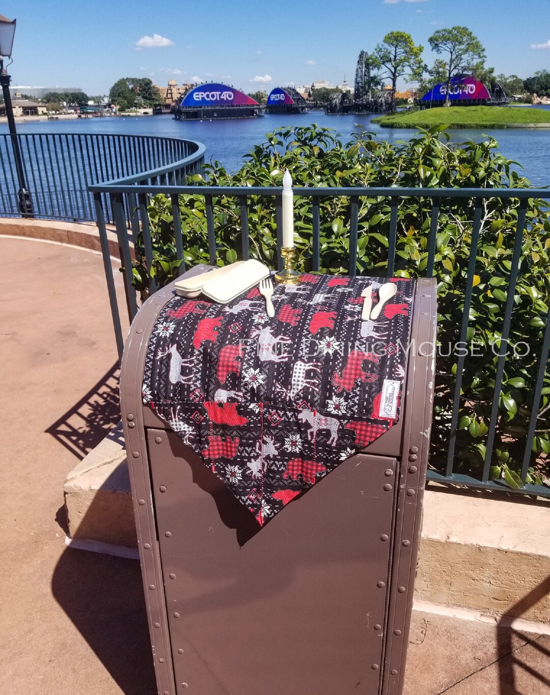 Tablecloth for Disney Trash Cans wilderness Retreat 2023 Themed Fabric ...
